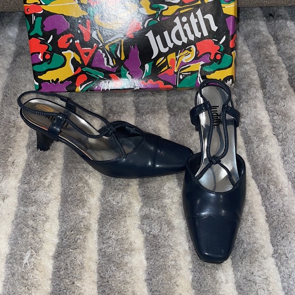 judith | Shoes | Navy Blue Heels | Poshmark